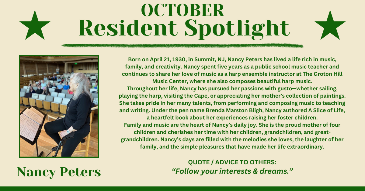 Resident Spotlight: October 2025 – Nancy Peters - Rivercourt Residences